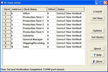 Vorne Clock 87 Utility For Windows® | Vorne